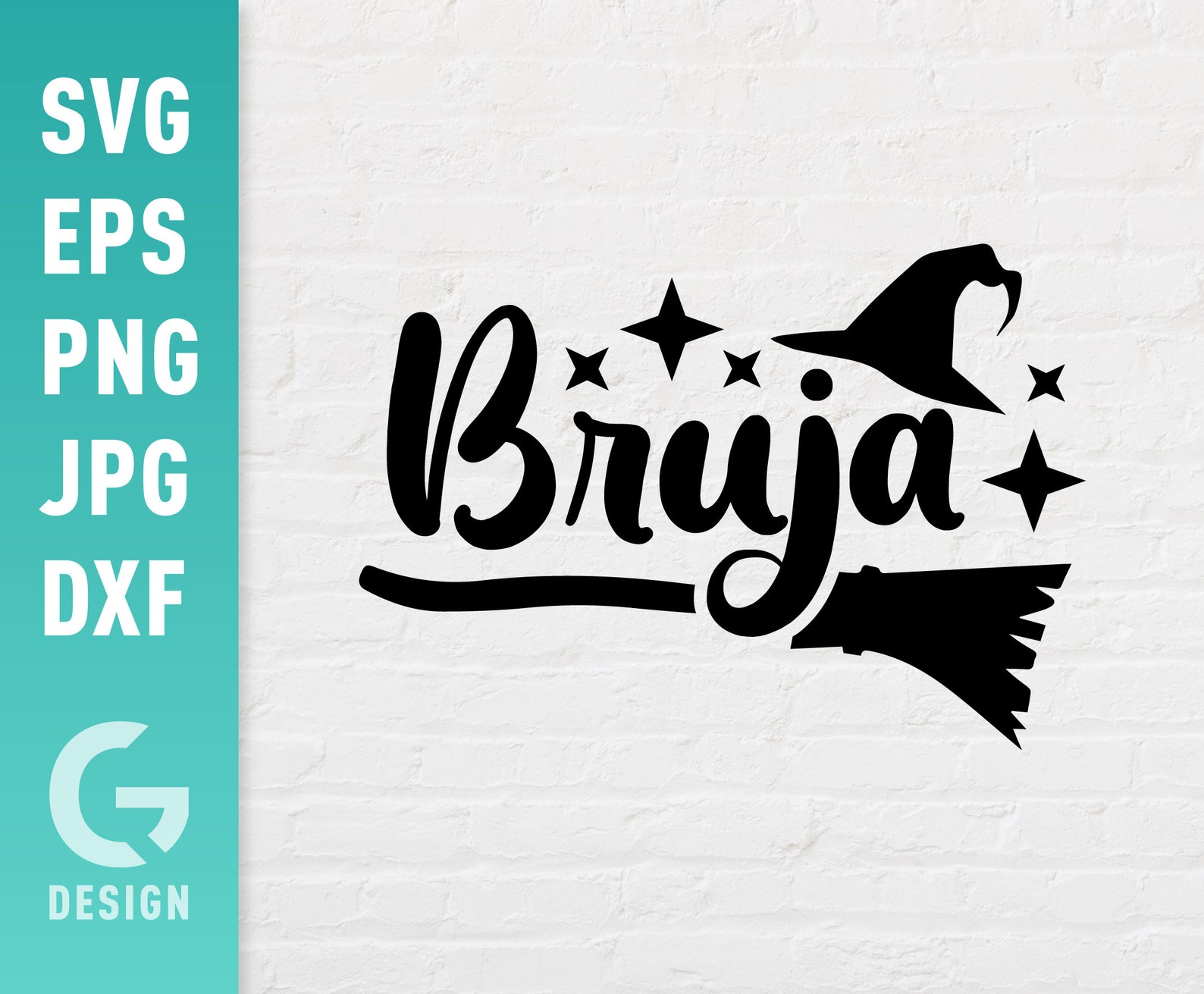 Bruja SVG File Png Jpg Dxf Easy to Cut Files Halloween - Etsy