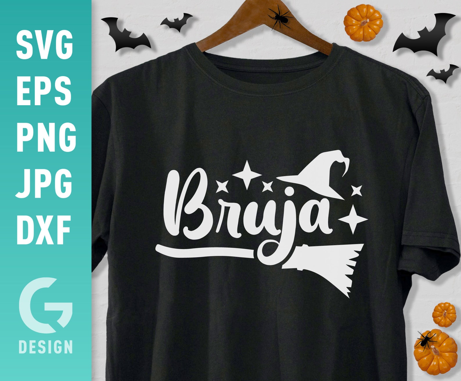 Bruja SVG File Png Jpg Dxf Easy to Cut Files Halloween - Etsy