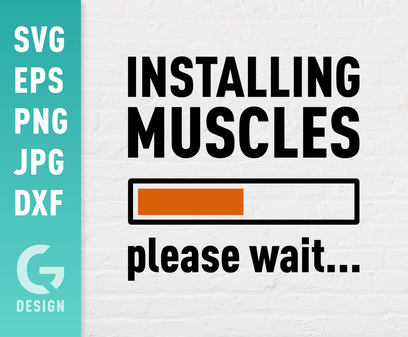 Installing Muscles SVG File Png Jpg Dxf Easy to Cut Files - Etsy