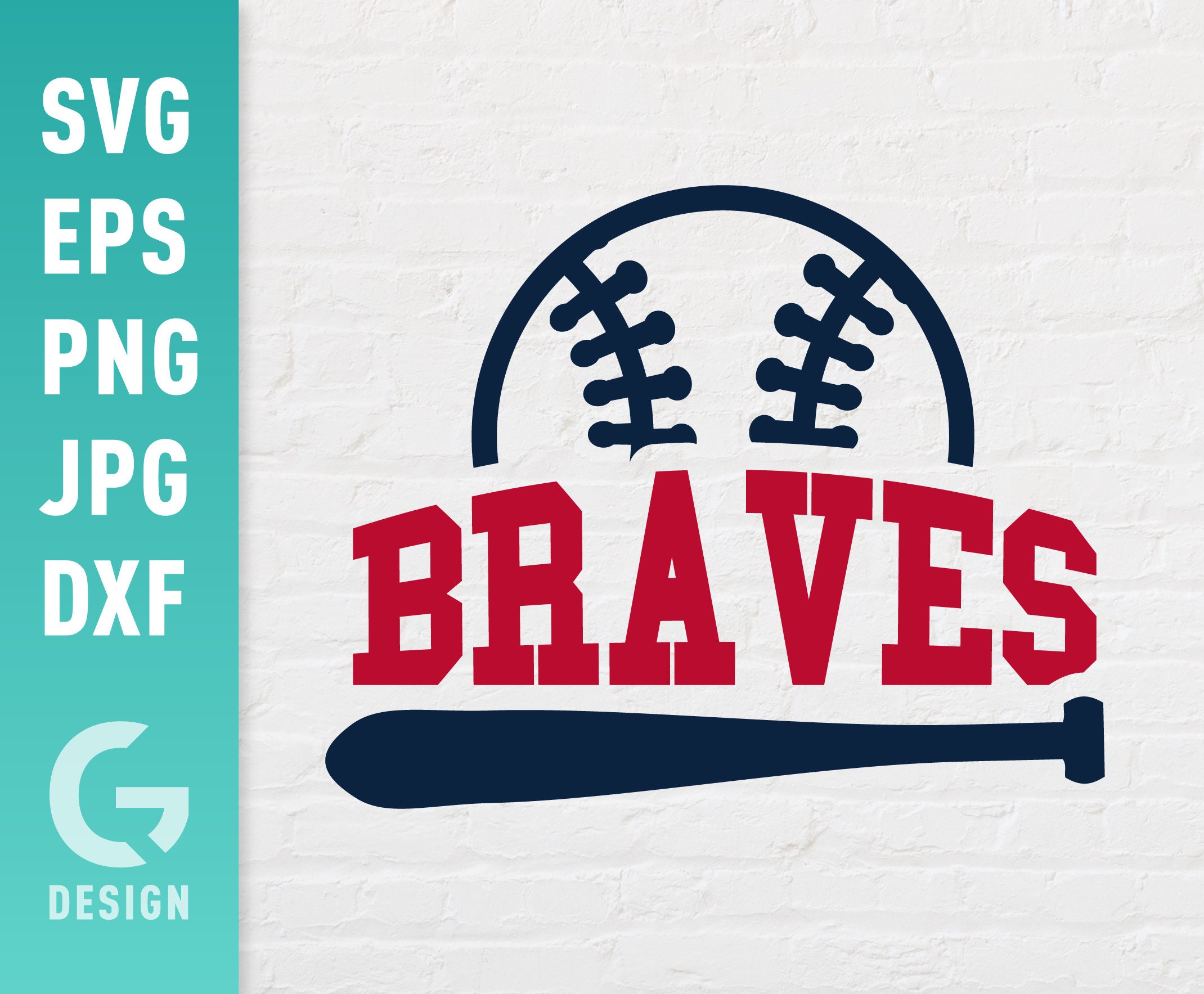 Braves SVG File Png Jpg Dxf Easy to Cut Files Baseball - Etsy