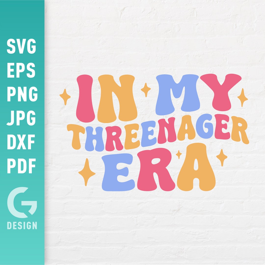 In My Threenager Era SVG, Third Birthday Png, 3rd Birthday Gift, 3 Year ...