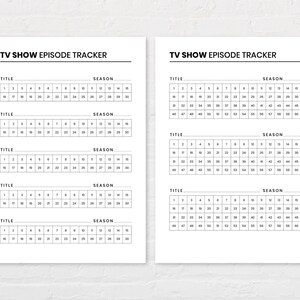 TV Shows and Movies Tracker Fillable Worksheets | A4 & A5 PDF Size ...