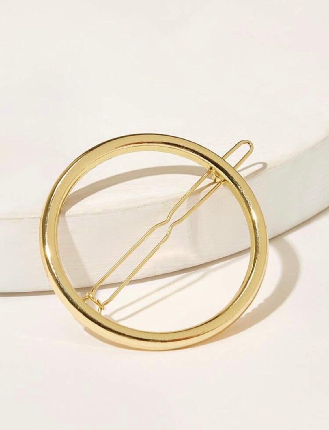 SARA Barrette // Round Hair Bar Gold Bar Boho Chic Bars | Etsy