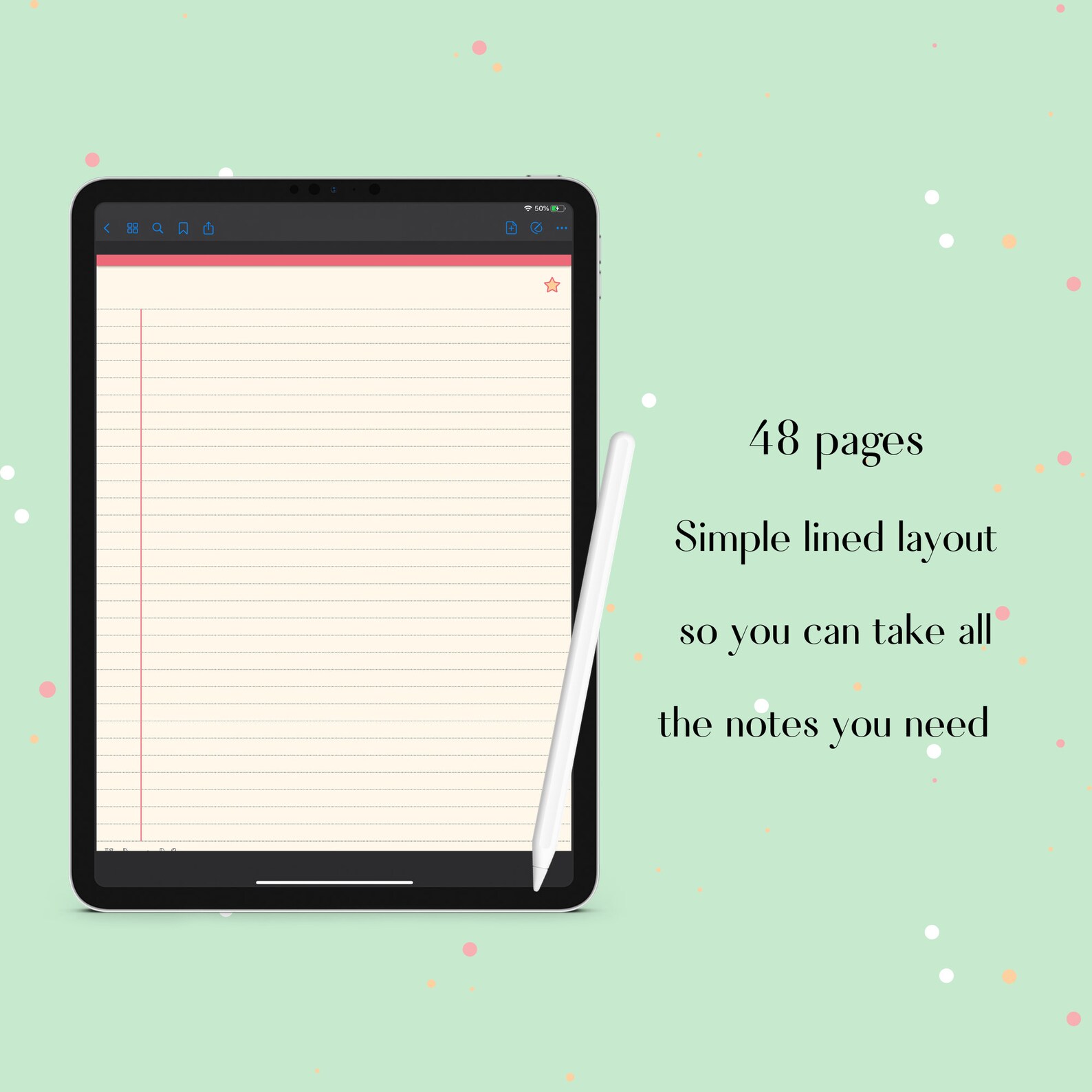 Sprinkles Digital Notepad | Notepad, Pastel Notepad, Goodnotes ...