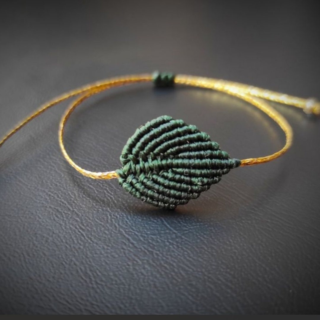 Macrame Leaf Bracelets,macrame Bracelet,leaf Bracelet,leaf,autumn ...