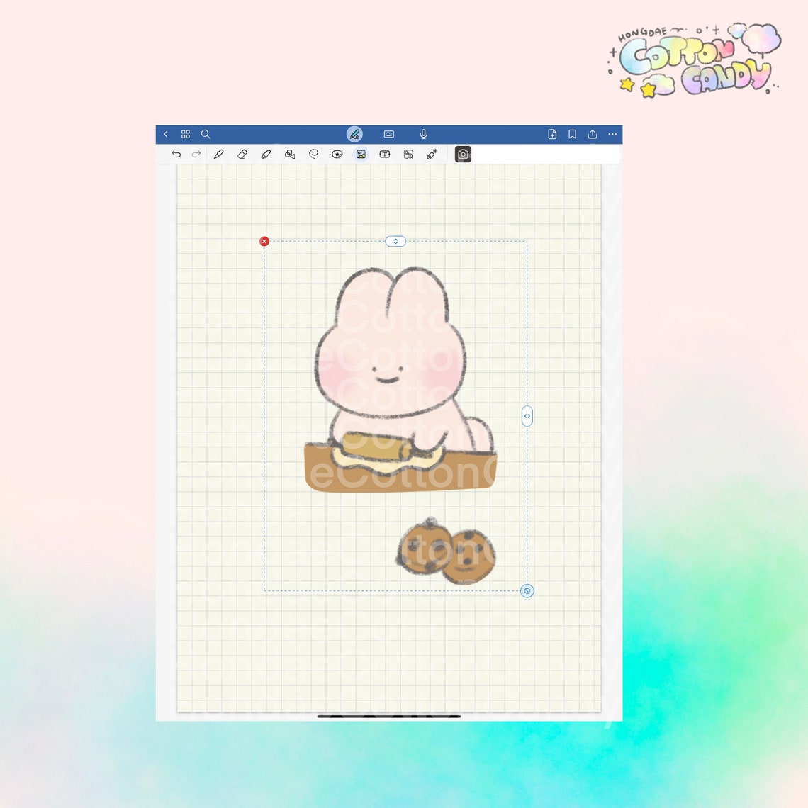 Cute Pink Bunny Clipart Printable Print | Kawaii Illustrations Clip Art ...