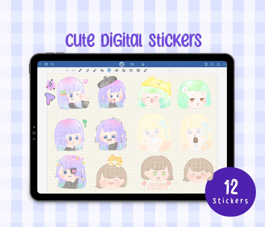 Cute Digital PNG Stickers | Kawaii Illustrations Clip Art Icons ...