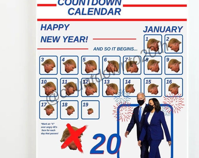 2021 US Inauguration Day Countdown Calendar Digital Download - Etsy