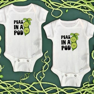 Two Peas in a Pod Twin Onesie® | Peas in a Pod Bodysuit | Baby Shower ...