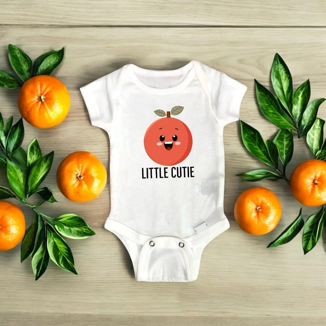 Little Cutie Orange Onesie®| Summer Fruit Onesie®| a Little Cutie is on ...