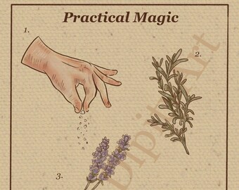 Practical Magic Quote Art Print Poster Sign There's a Little Witch in ...