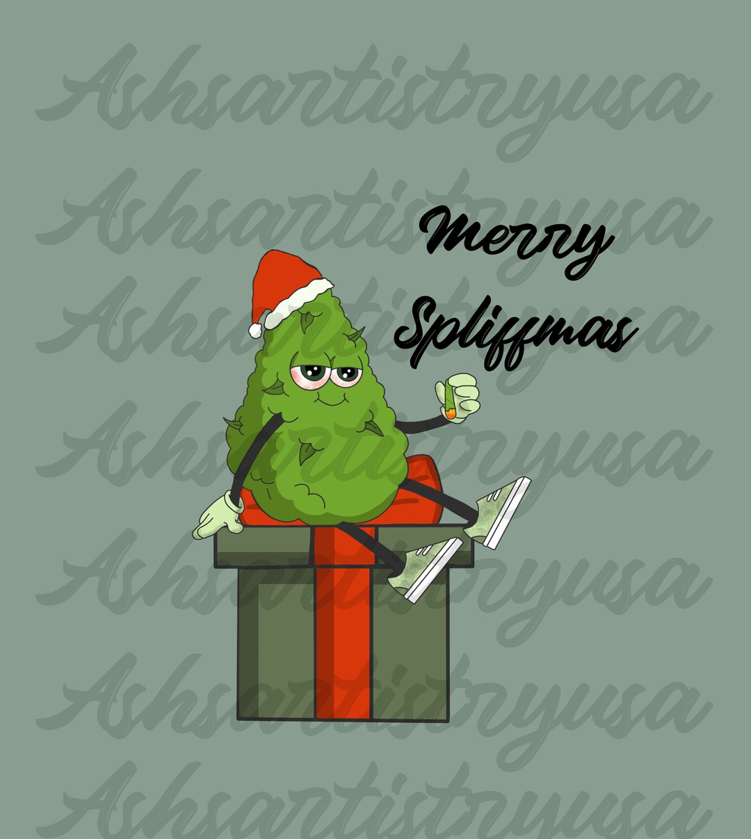 Merry Spliffmas Weed Design Png - Etsy