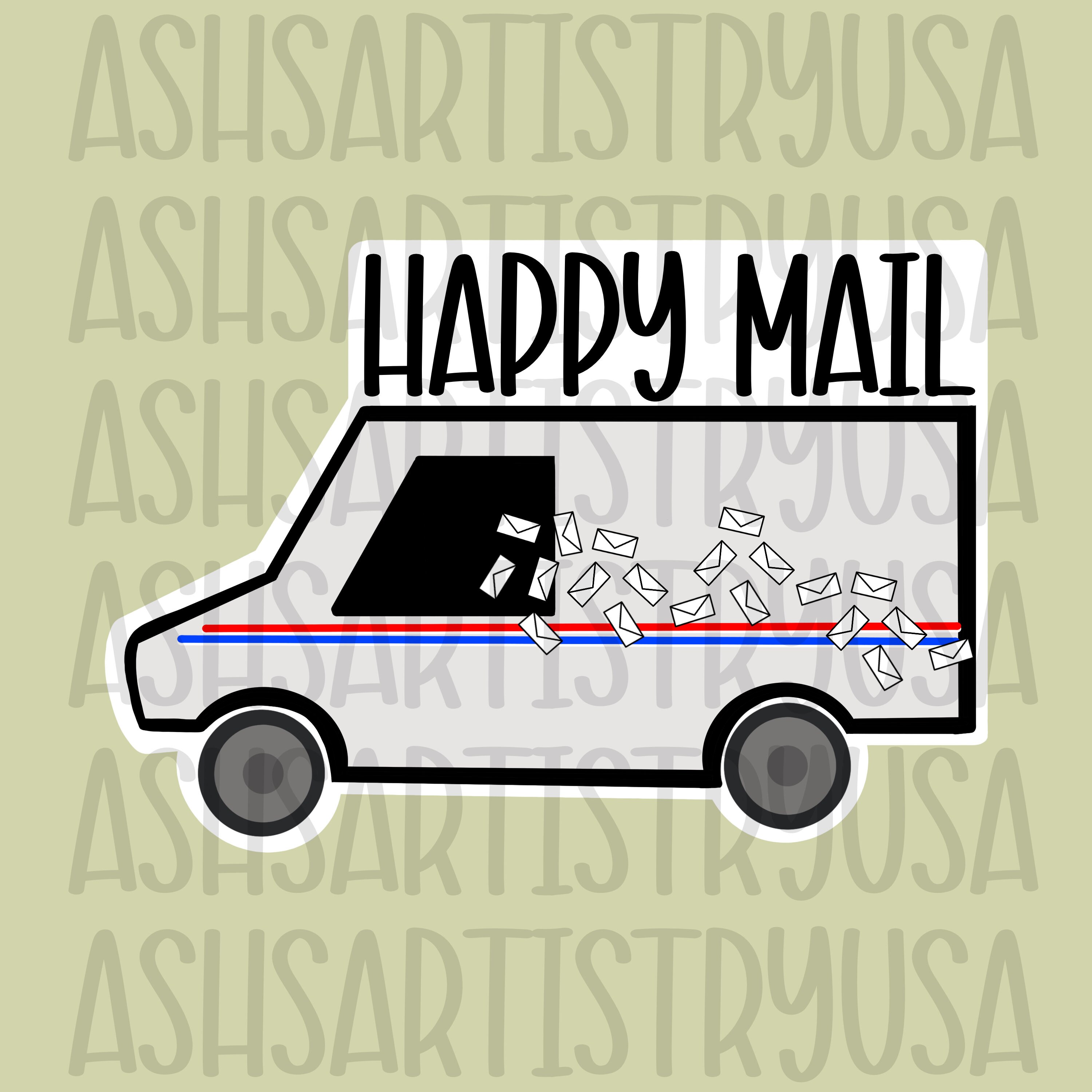 Happy Mail PNG Sticker Design - Etsy