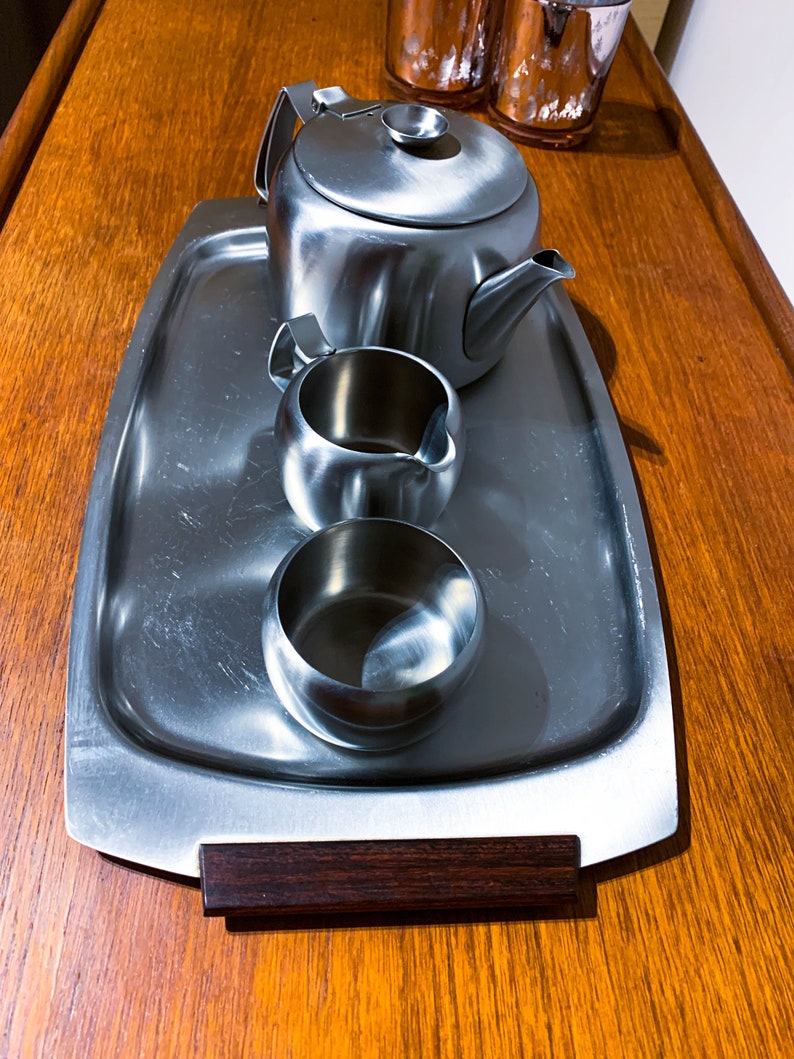 SOLD Rare 1940s Old Hall Tea Set With Teak Handled Tray - Etsy