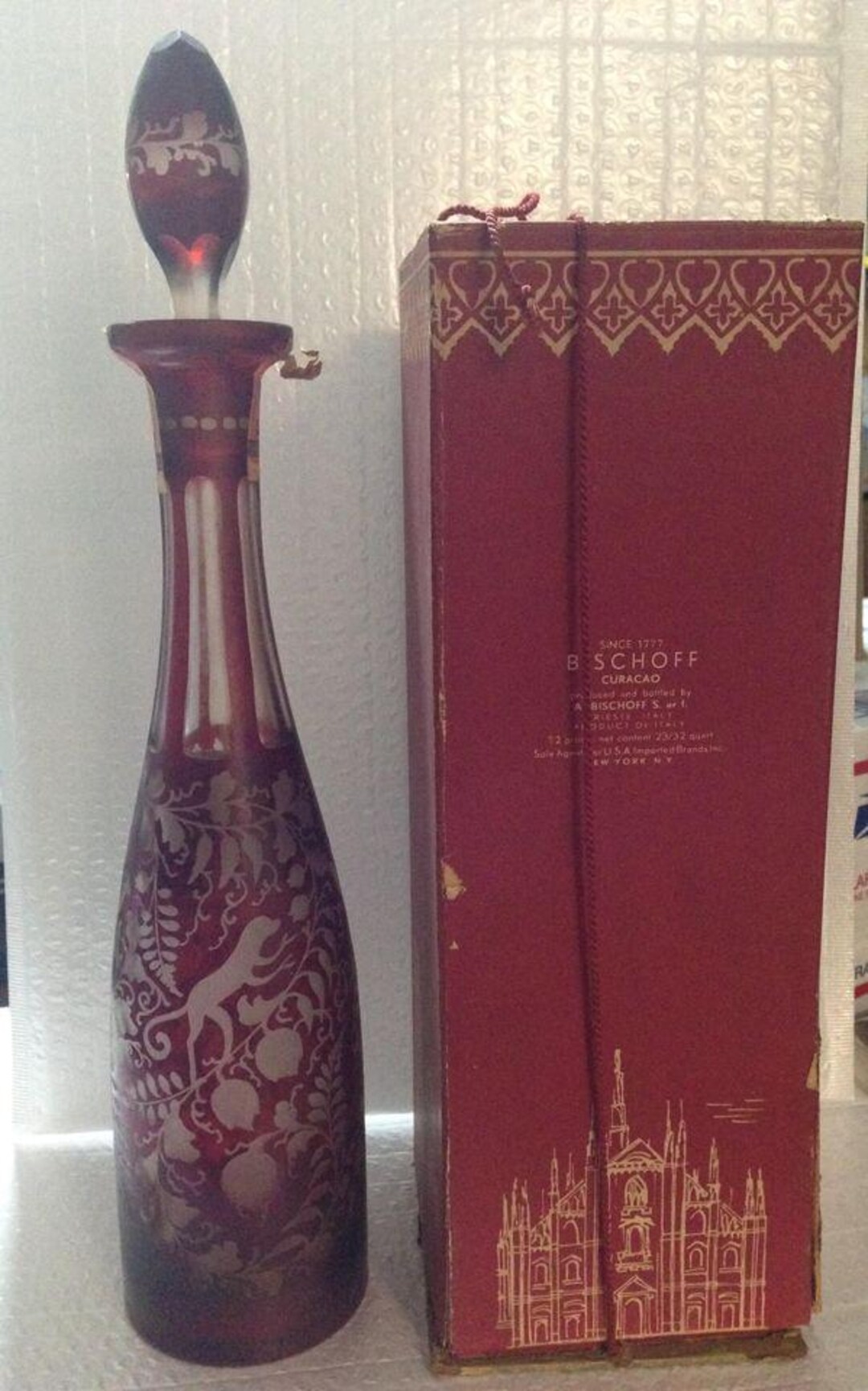 Mid Century Bohemian Bischoff Murano Glass Decanter - Etsy