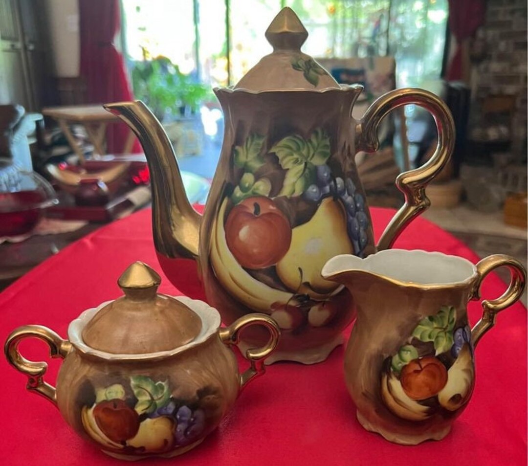 Vintage Kelvin Fine China Tea Set Porcelain Teapot Creamer - Etsy