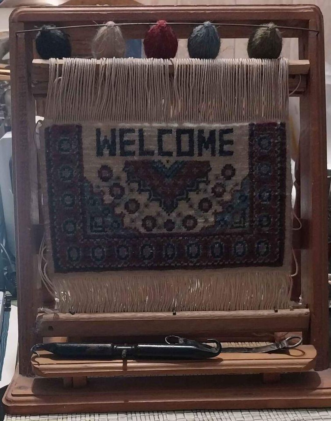 Vintage 1940's Rug Weaving Loom Display Salesman Sample - Etsy