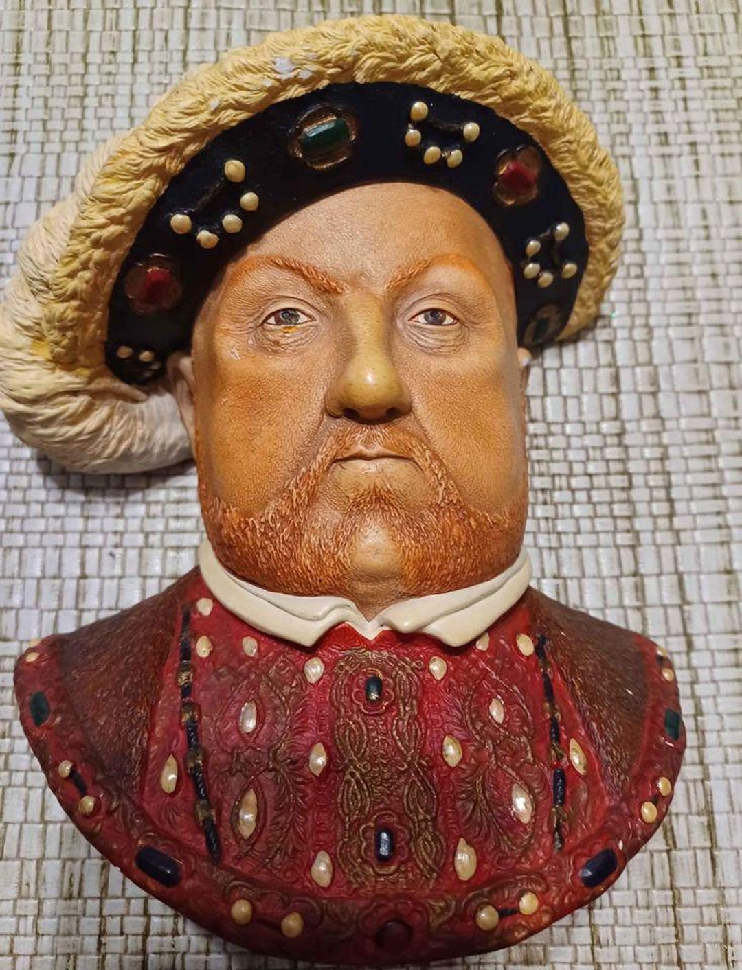 Vintage 1985 Bossons King Henry VIII Chalkware Bust - Etsy