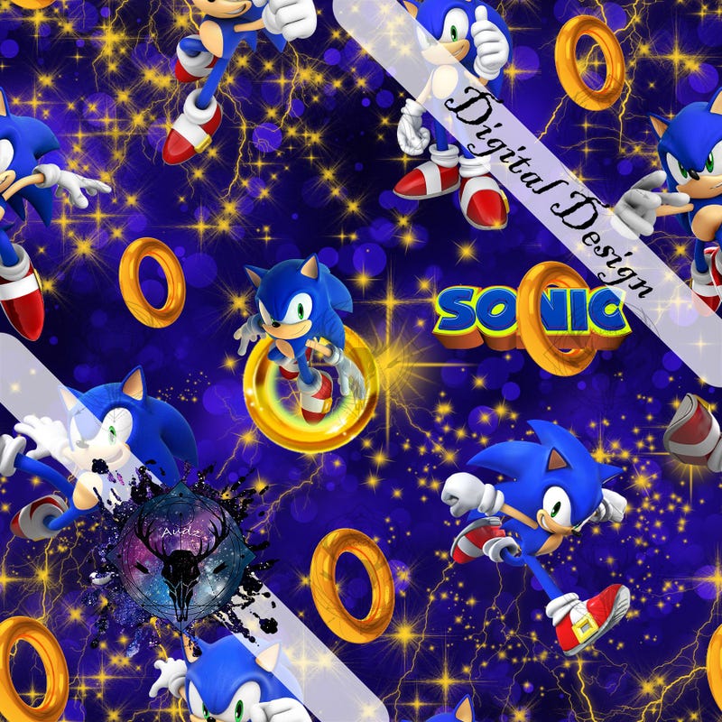 Sonic Seamless Pattern - Etsy UK