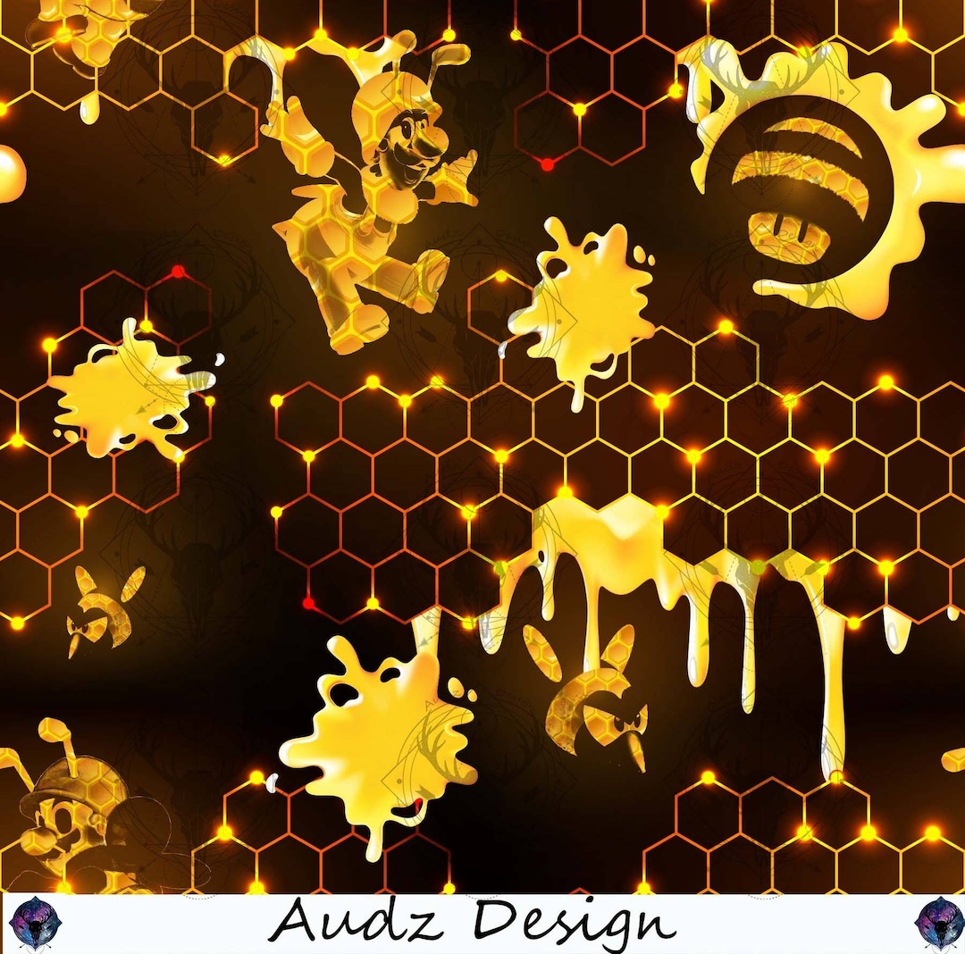 Seamless Digital Design, Bee, Honey, Mario, Luigi - Etsy