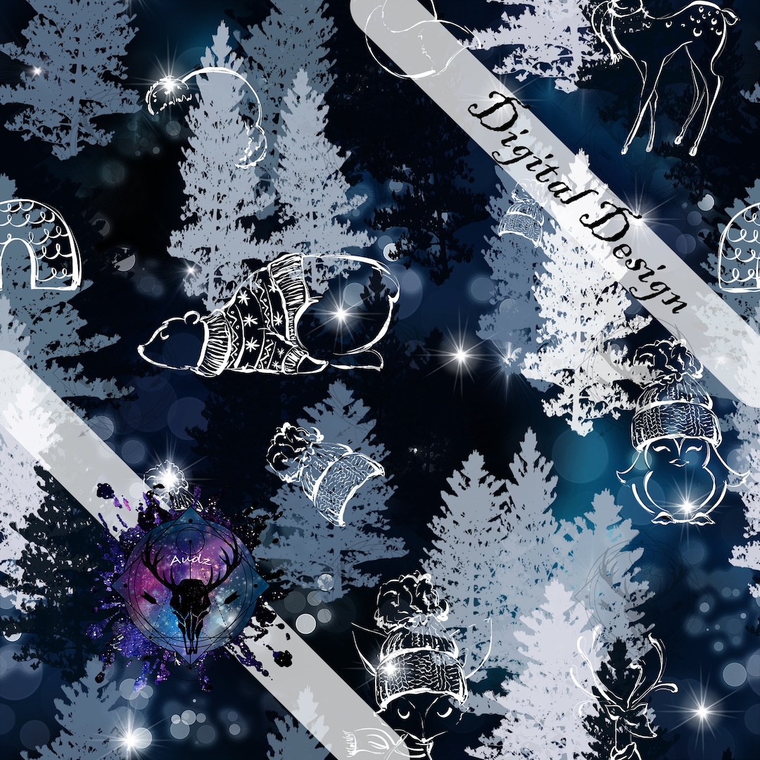 Seamless Digital Design, Doodle Artic - Etsy