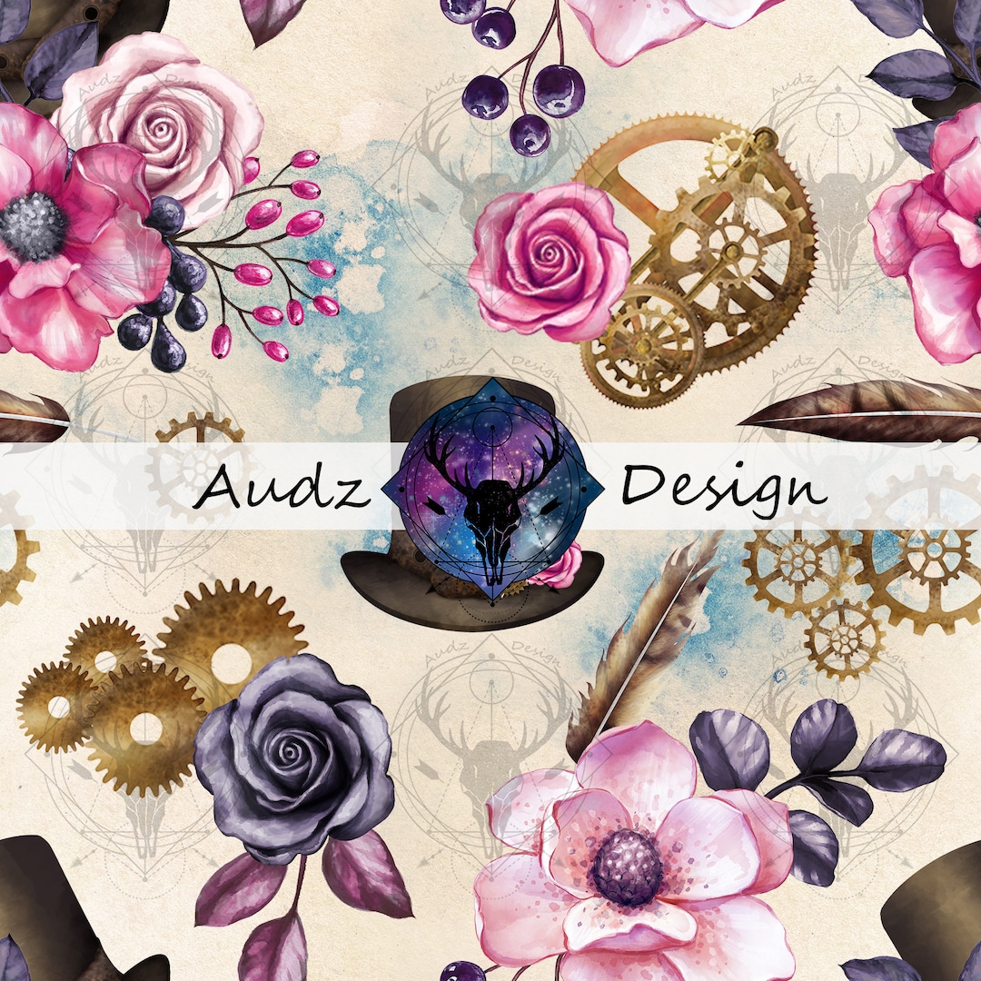 Seamless Digital Design, Steam Roses - Etsy