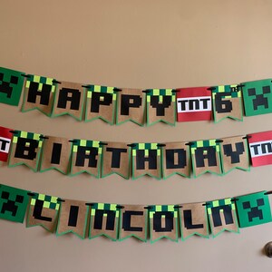 Minecraft Inspired Banner Option 3 - Etsy