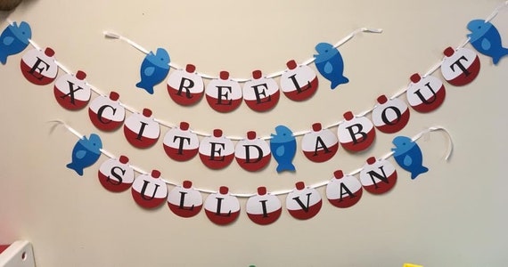 Fishing themed bobber banner | Etsy