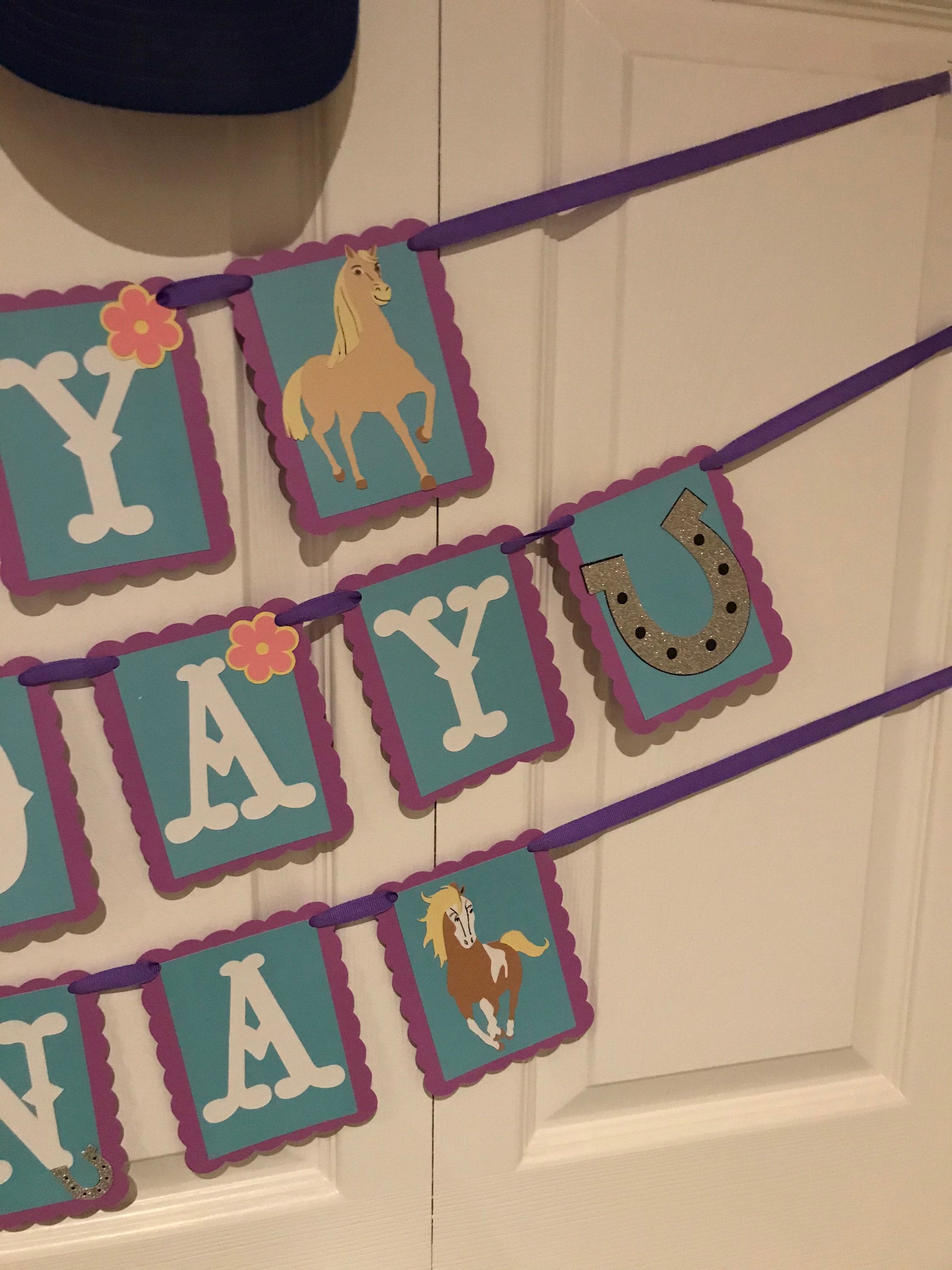 Spirit Horse Birthday Banner - Etsy