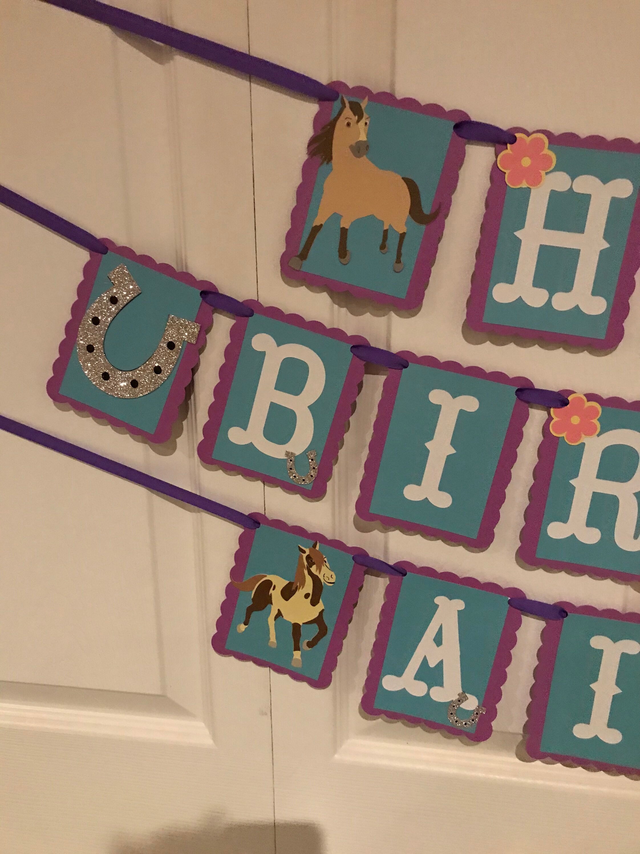 Spirit Horse Birthday Banner - Etsy