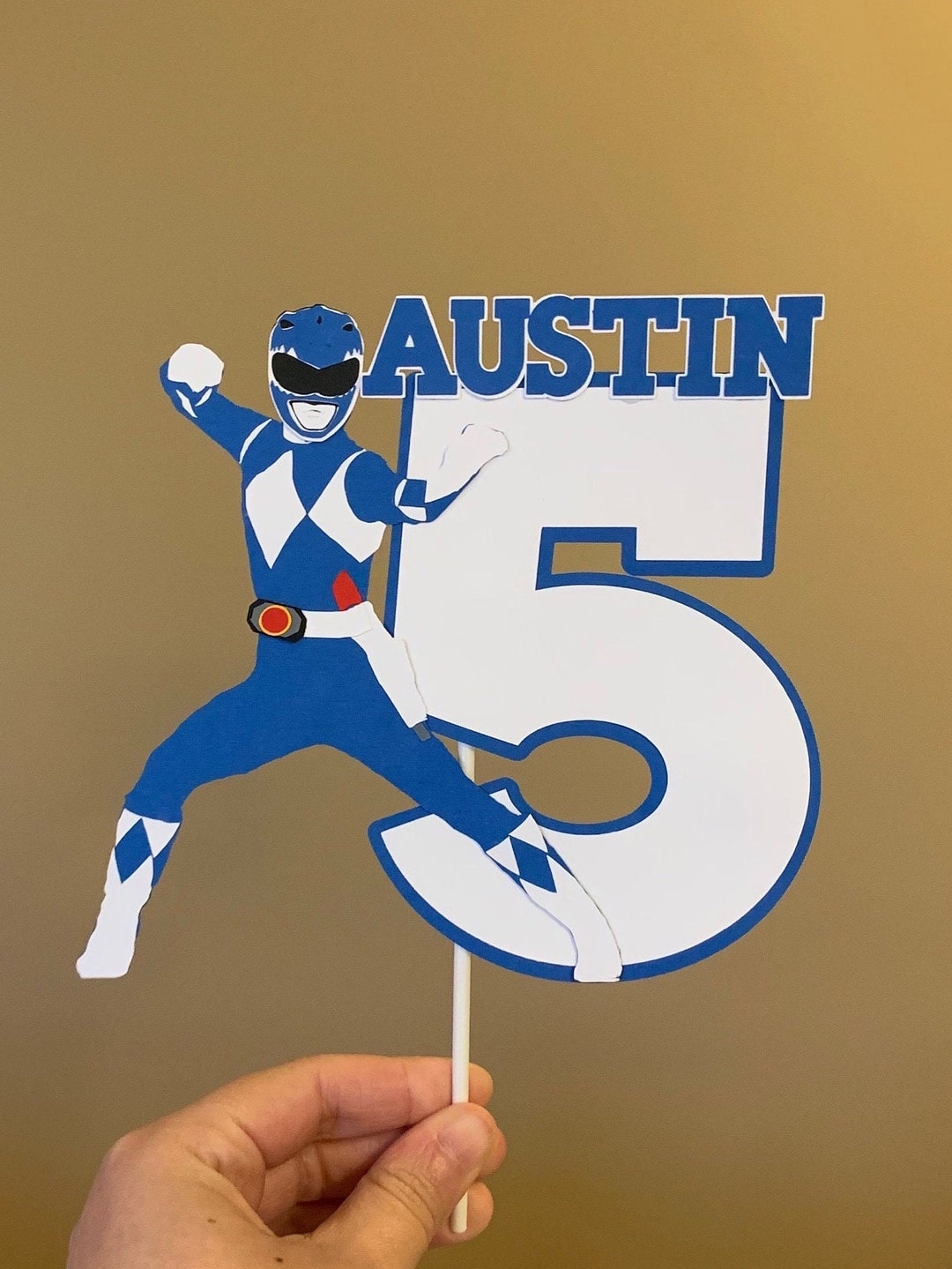 Power Rangers Themed Cake Topper - Etsy
