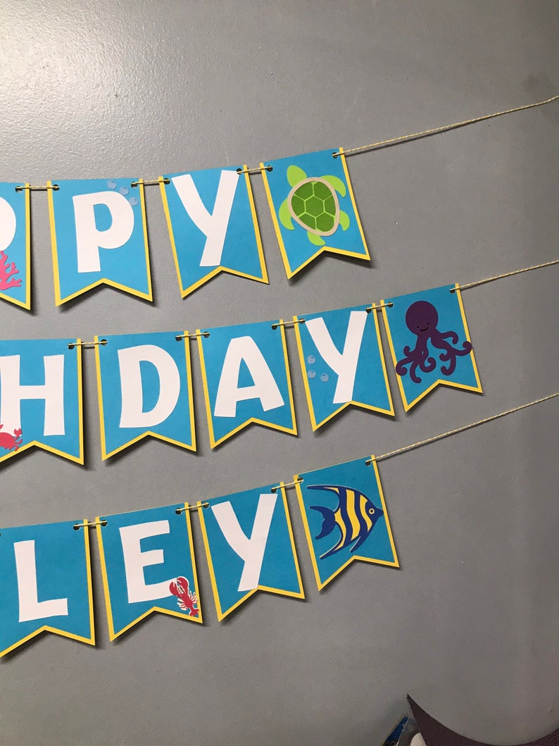 Ocean/under the Sea Themed Birthday Banner - Etsy