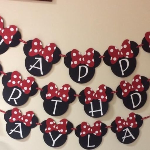 Minnie Mouse Banner - Etsy