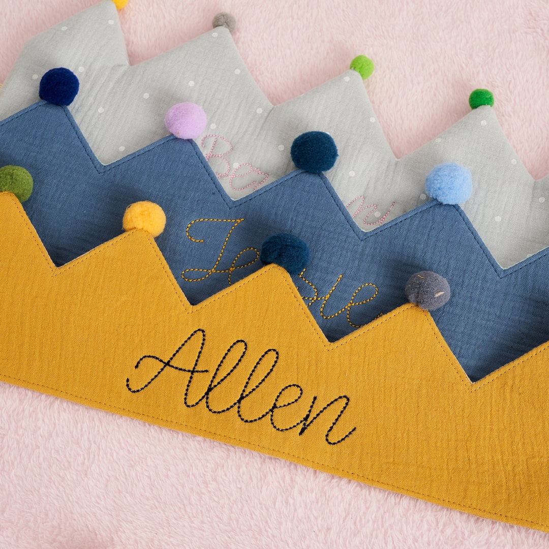 Personalized Handmade Birthday Crown, Baby and Toddler Birthday Name ...