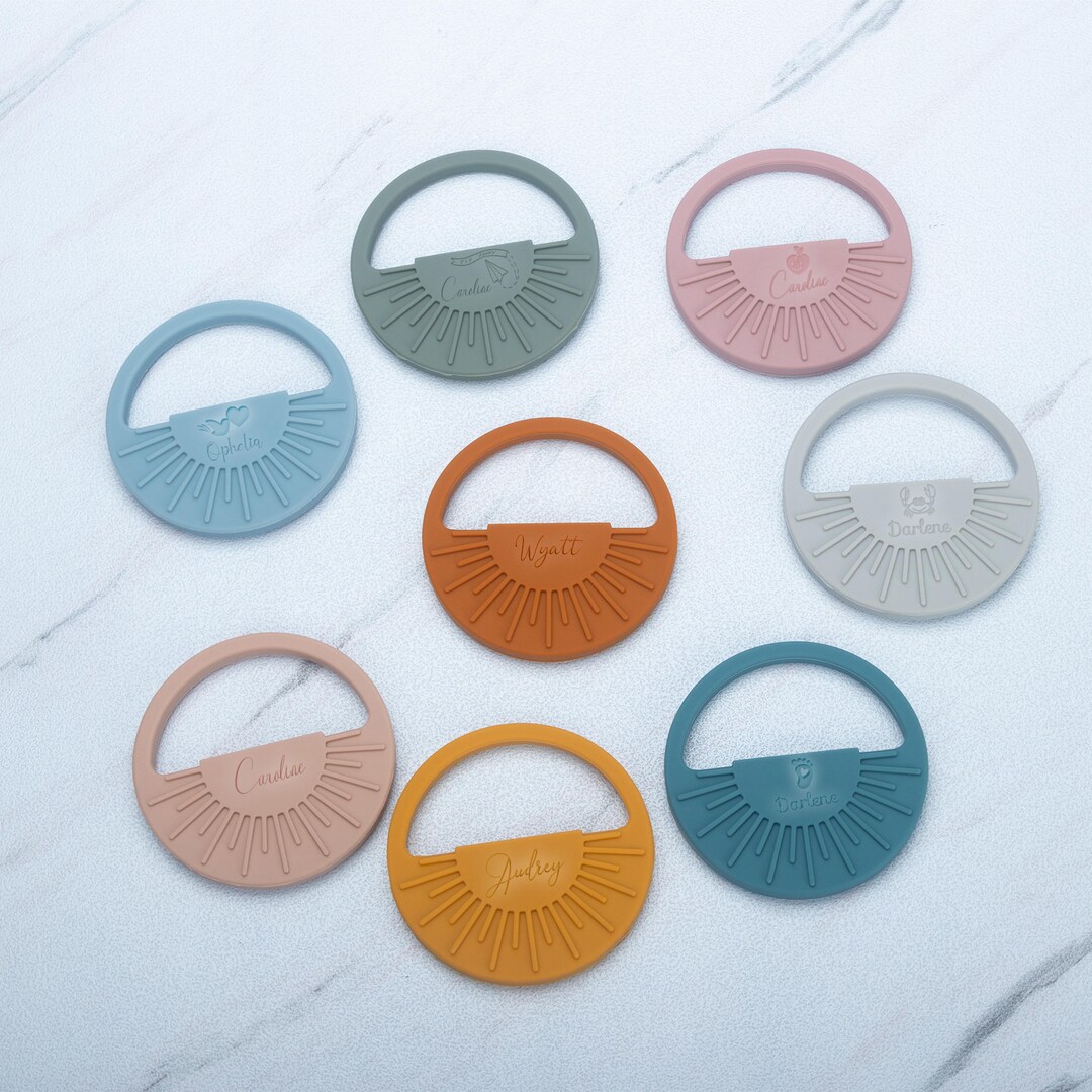 Custom Silicone Baby Teether, Personalized Baby Gift, Custom Engraved ...