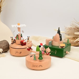 Personalized Musical Carousel, Christmas Music Box Gifts, Custom ...