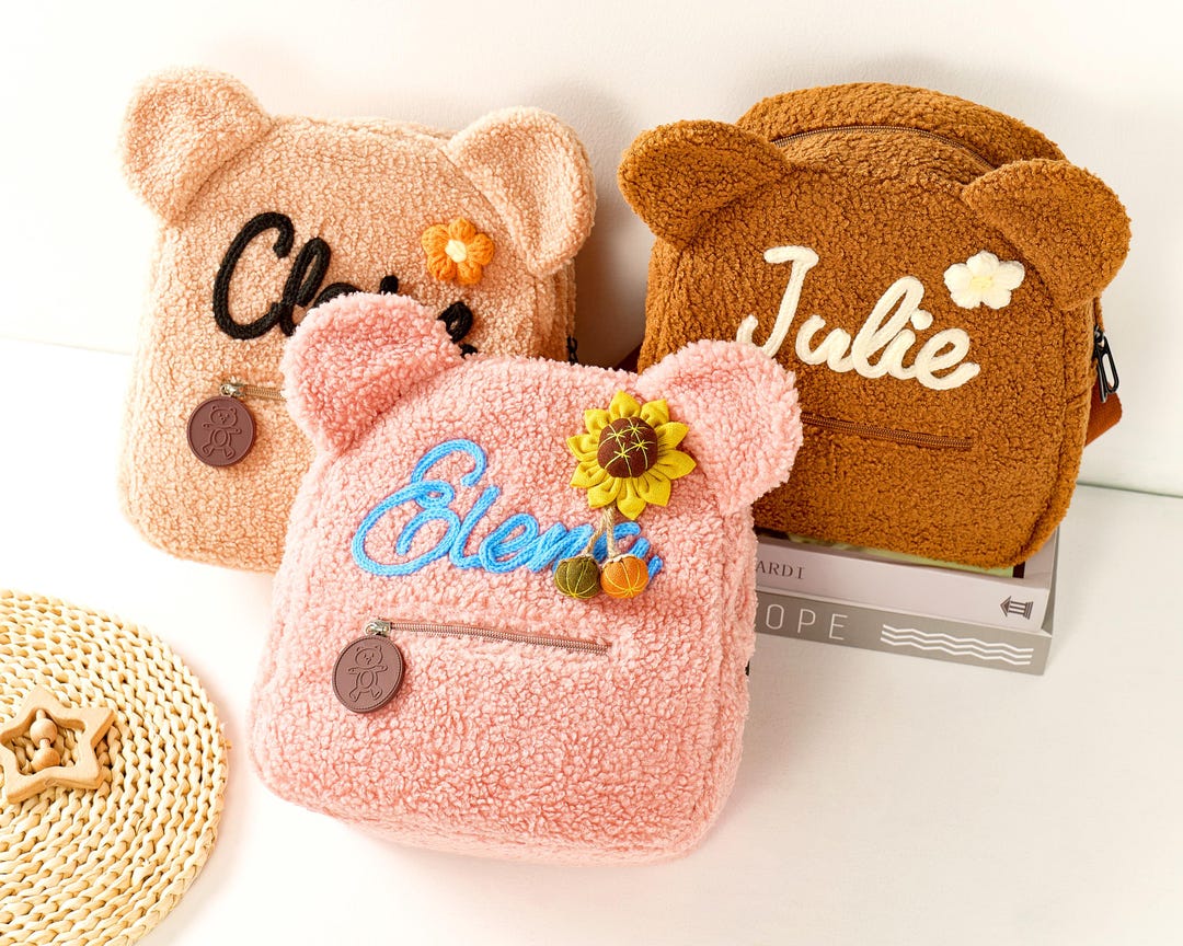 Custom Teddy Bear Backpack for Kids,personalized Fluffy Teddy Bear ...