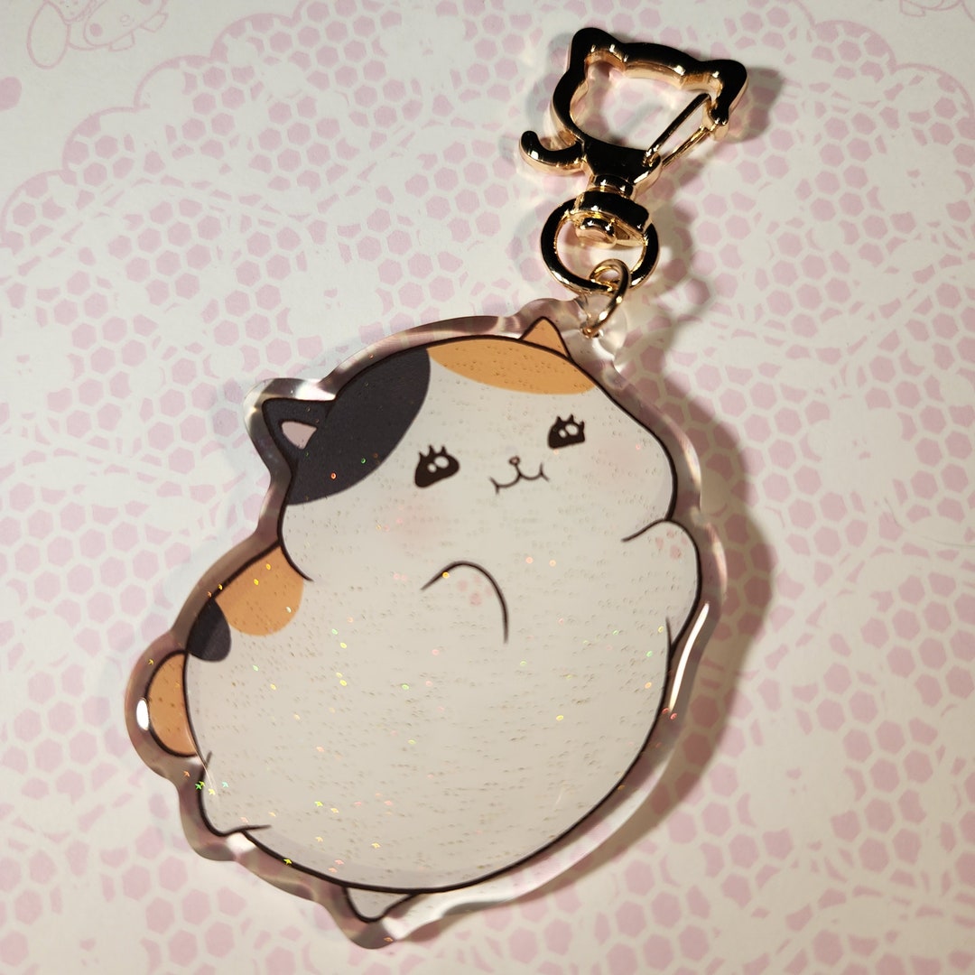 FFXIV Fat Cat Double Sided Glittery Epoxy Keychain - Etsy