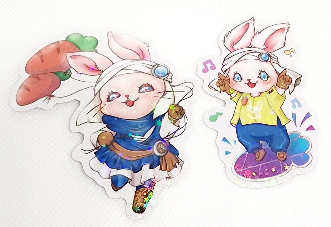 FFXIV Loporrit Clear Vinyl Holo Sticker - Etsy