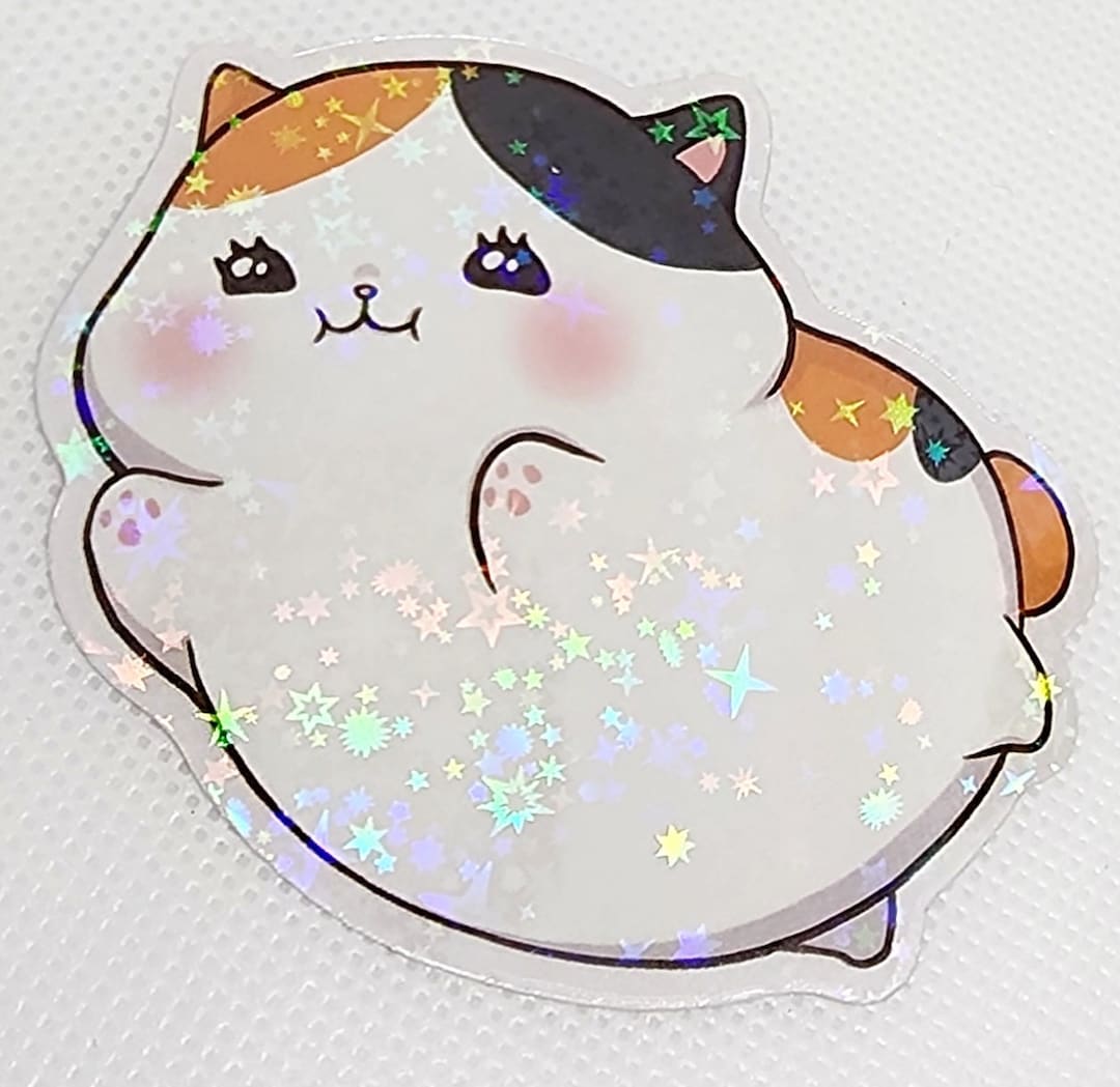 FFXIV Fat Cat Clear Vinyl Holo Sticker - Etsy