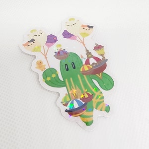 FFXIV Gold Saucer Mount Sabotender Emperador Holo Vinyl Clear Sticker ...