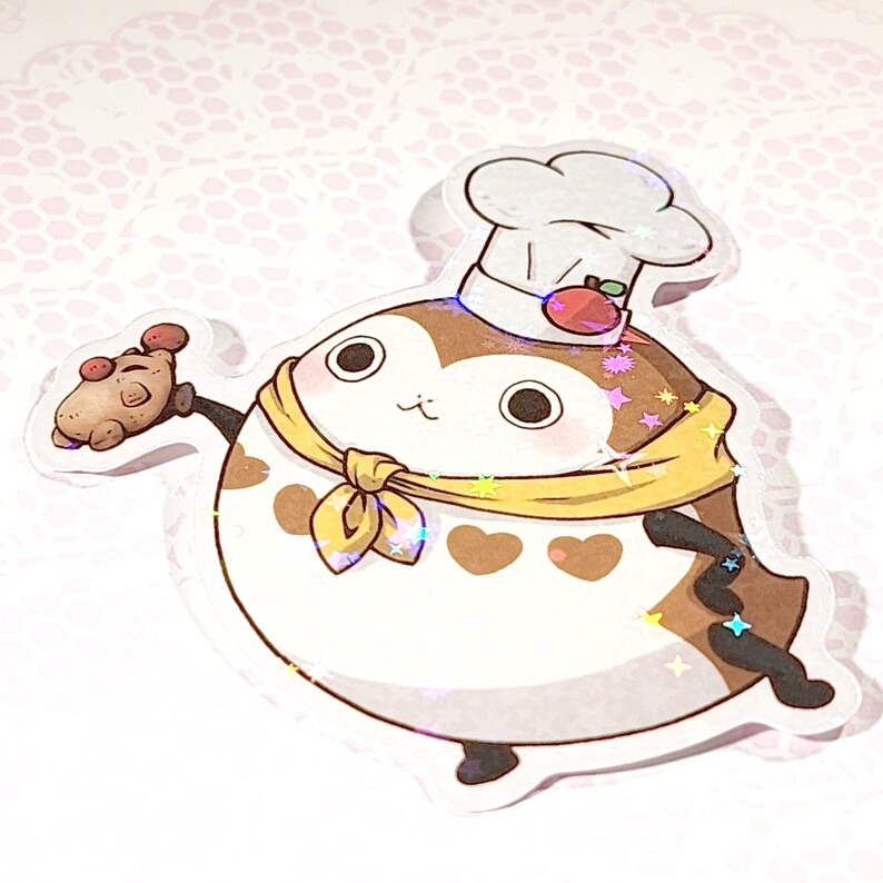 FFXIV Chef Paissa Clear Vinyl Holo Sticker - Etsy