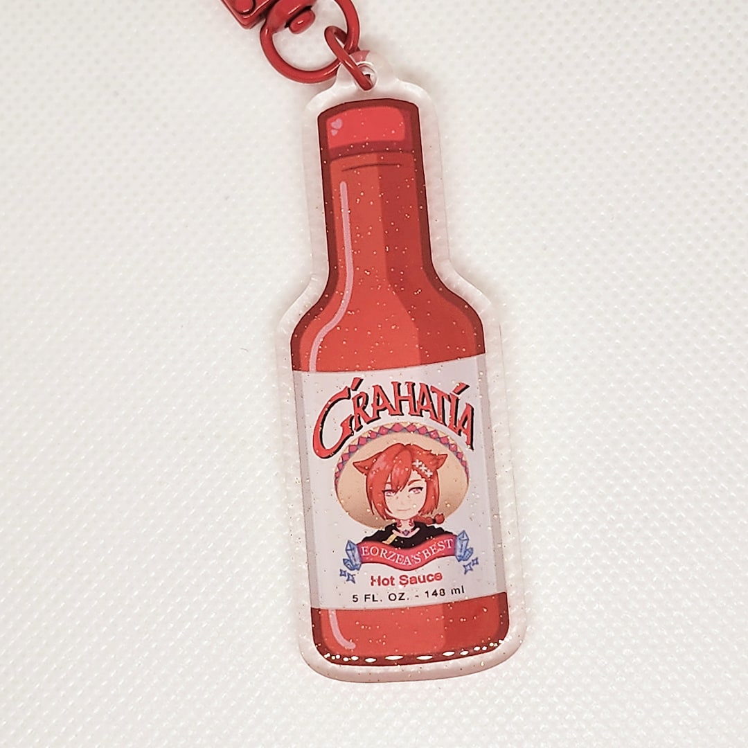 FFXIV Graha Tia Taco Sauce Bottle Keychain - Etsy