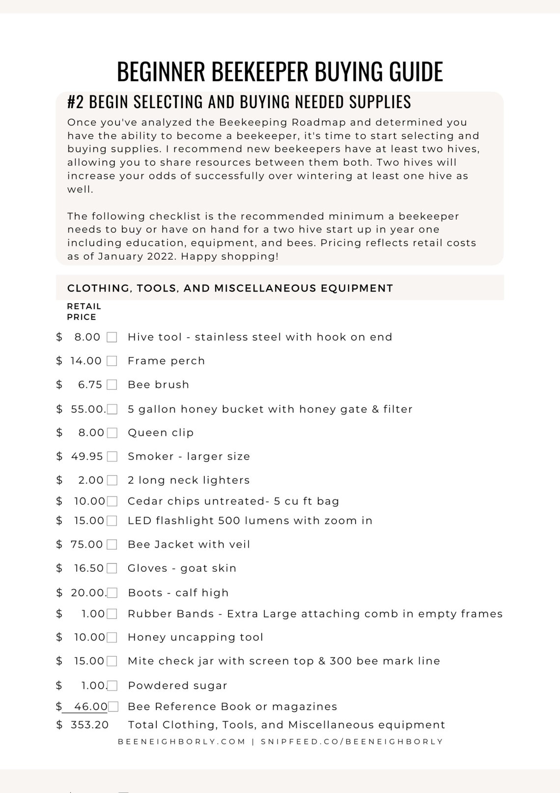 Beginner Beekeeper Roadmap & Buying Guide for Beekeepers DIGITAL ...
