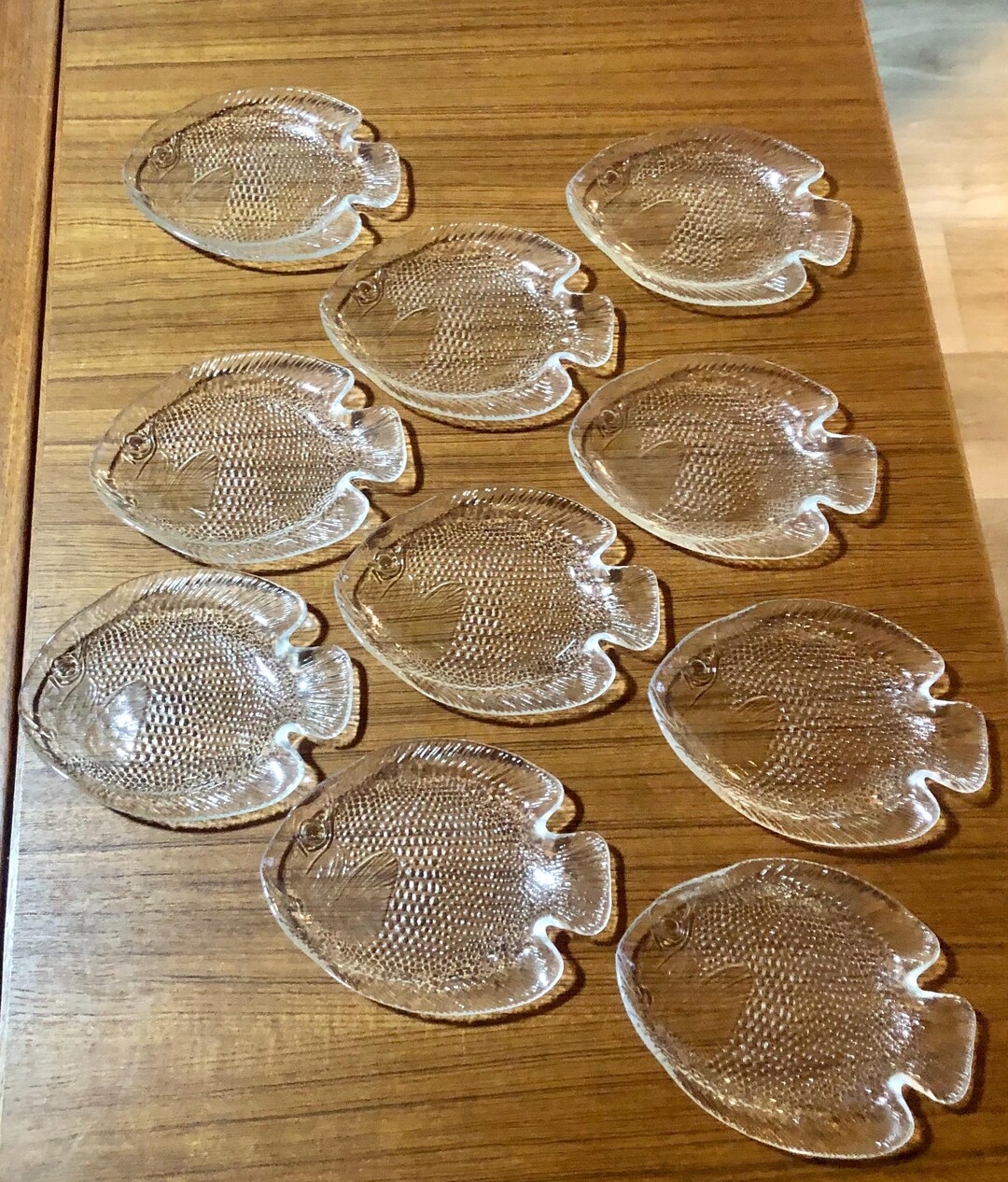 Arcoroc France Glass Poisson Fish Appetizer Snack Plates Seafood Fish ...