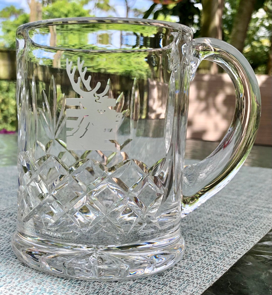 Waterford Style Crystal Glass Tankard Beer Stein Mug With Etched 10 ...