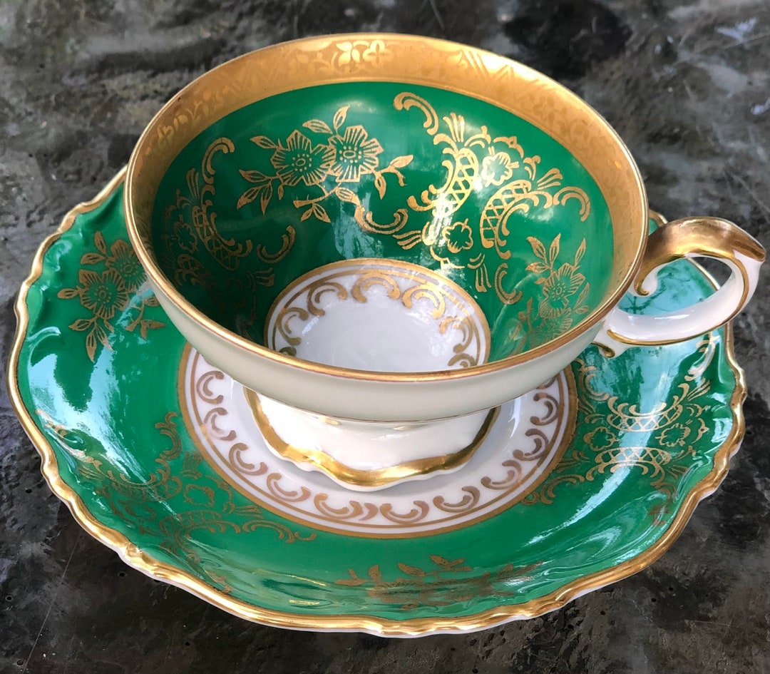 H&C Selb Heinrich Fanny Gibler Demitasse Footed Cup and Saucer - Etsy
