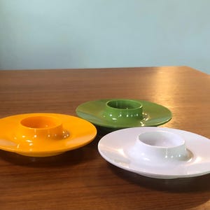 Rosti Denmark Mepal Dinnerware Copenhagen Mid Century Melamine Egg Cups ...