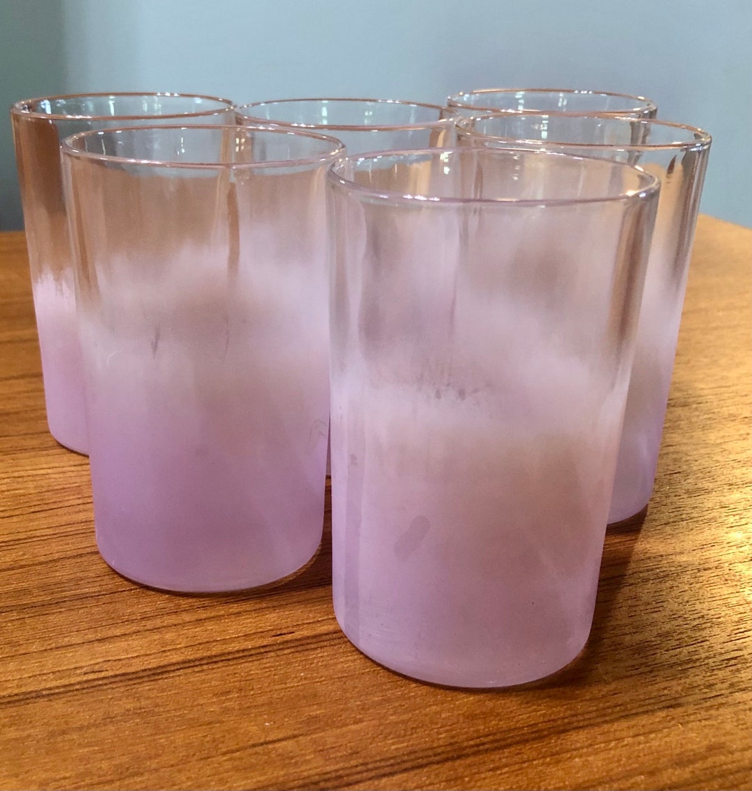 Blendo Tropical Pink Glass Drink Ombre Frosted Fade Design West ...