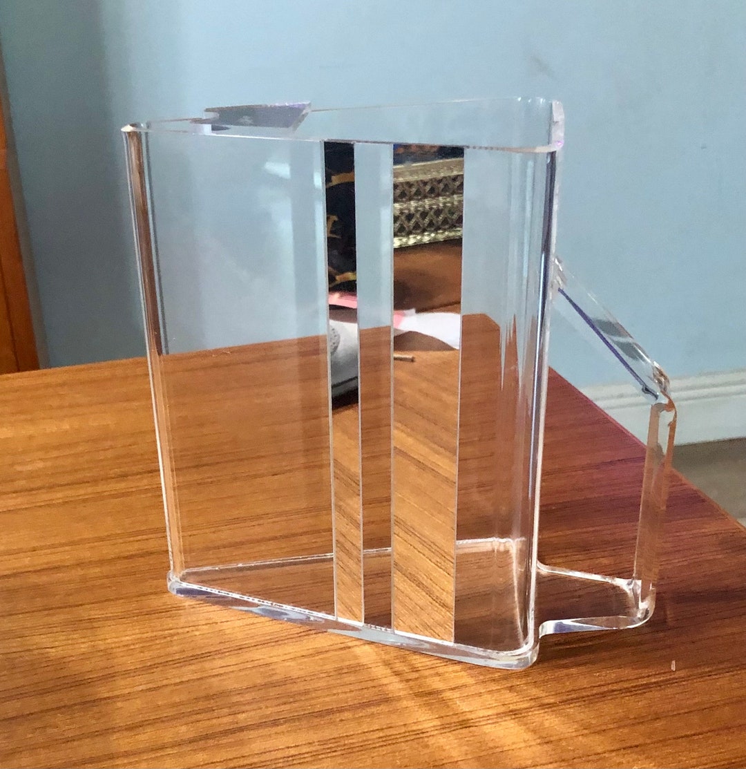 HJ Stotter Mid Century/disco Era/modern Design Lucite Acrylic Triangle ...